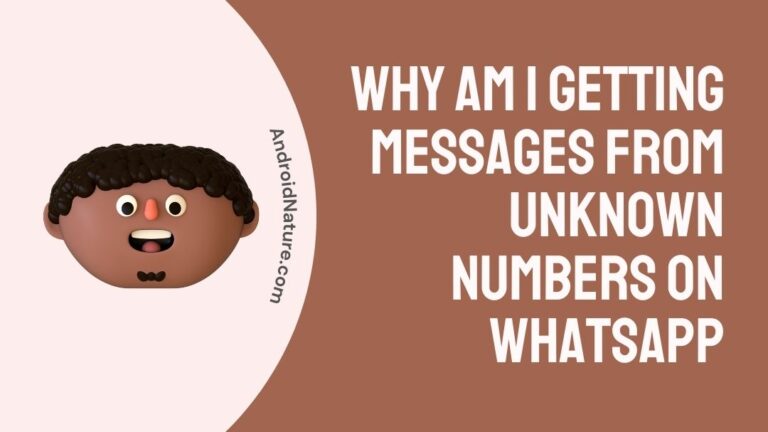 Why Am I Getting Messages From Unknown Numbers On WhatsApp Android Nature