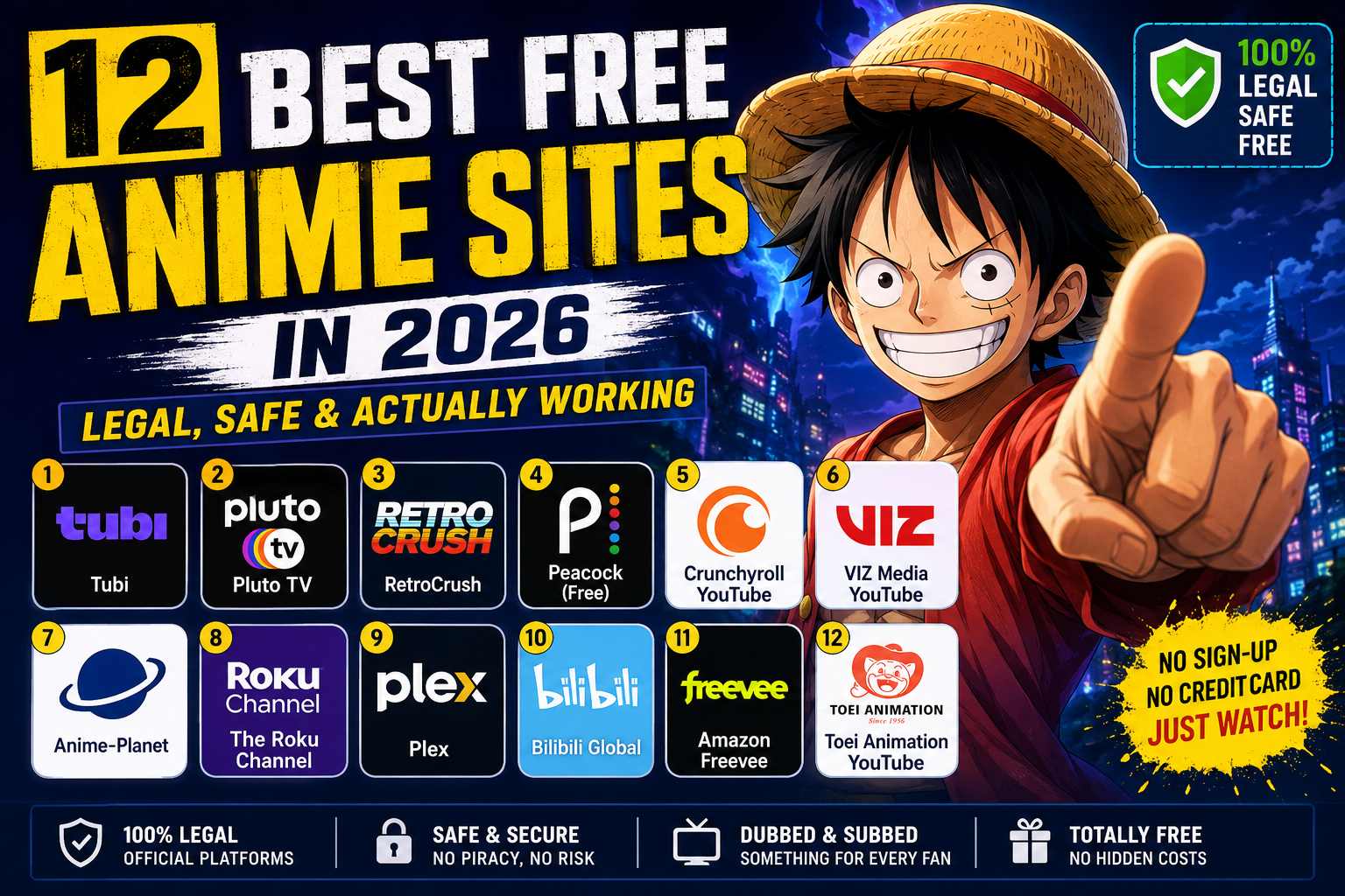 12 Best Free Anime Sites and Apps in 2026 (Legal, Safe & Working ...